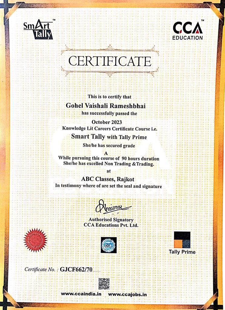 Tally Prime – ABC Classes